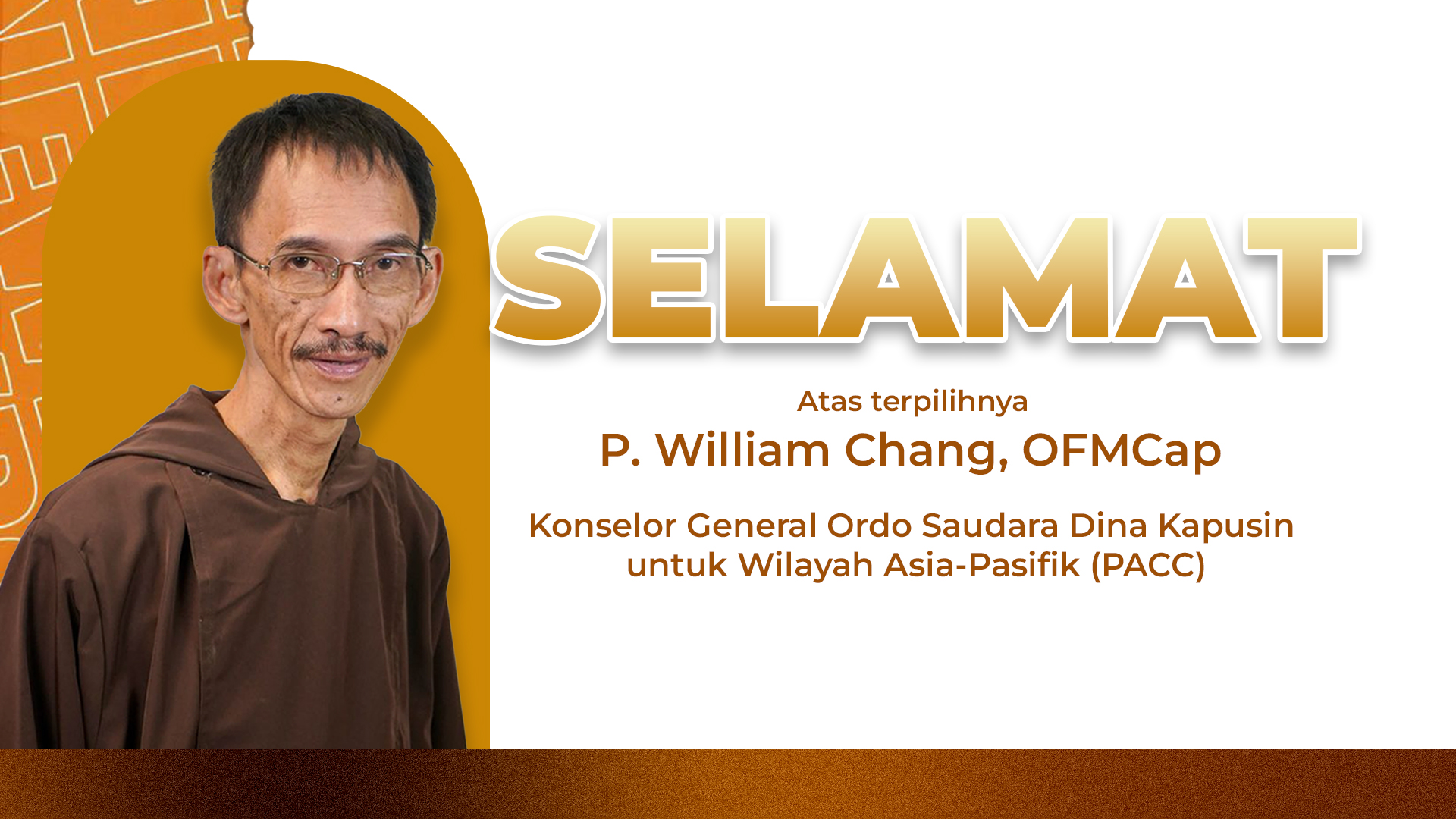Penggantian Mgr Victorius, Pastor William Chang Ambil Alih Peran Konselor General Kapusin - Pen ...